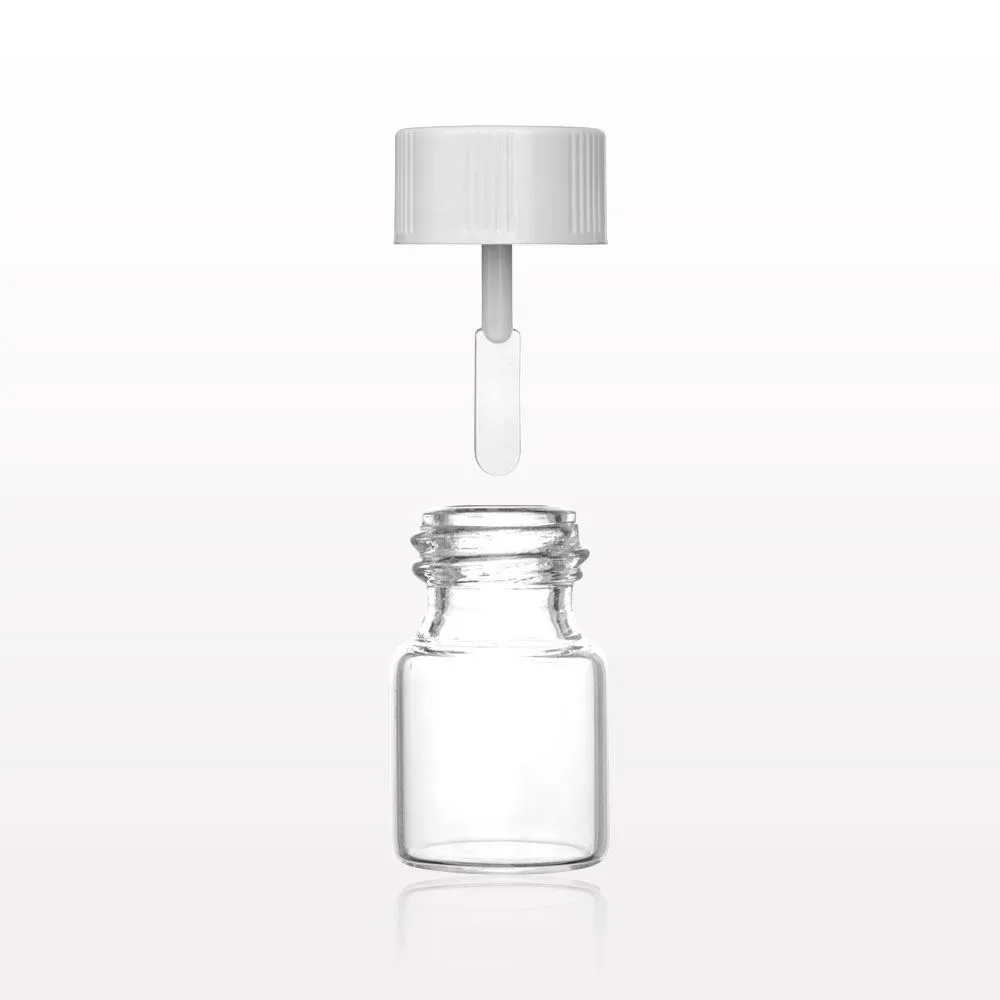 Glass Dramming Bottle With Spatula