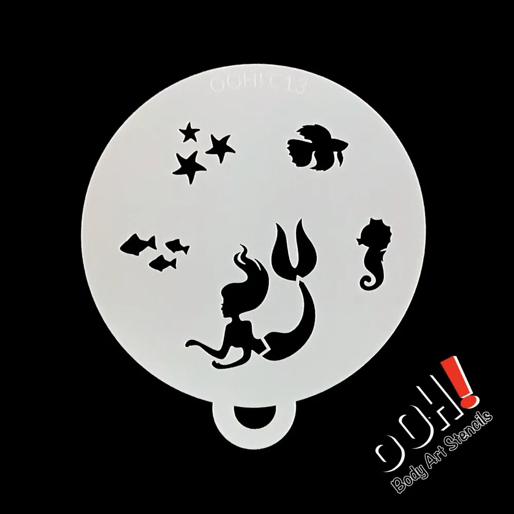 Ooh Body Art Stencil Flip Mermaid Swim