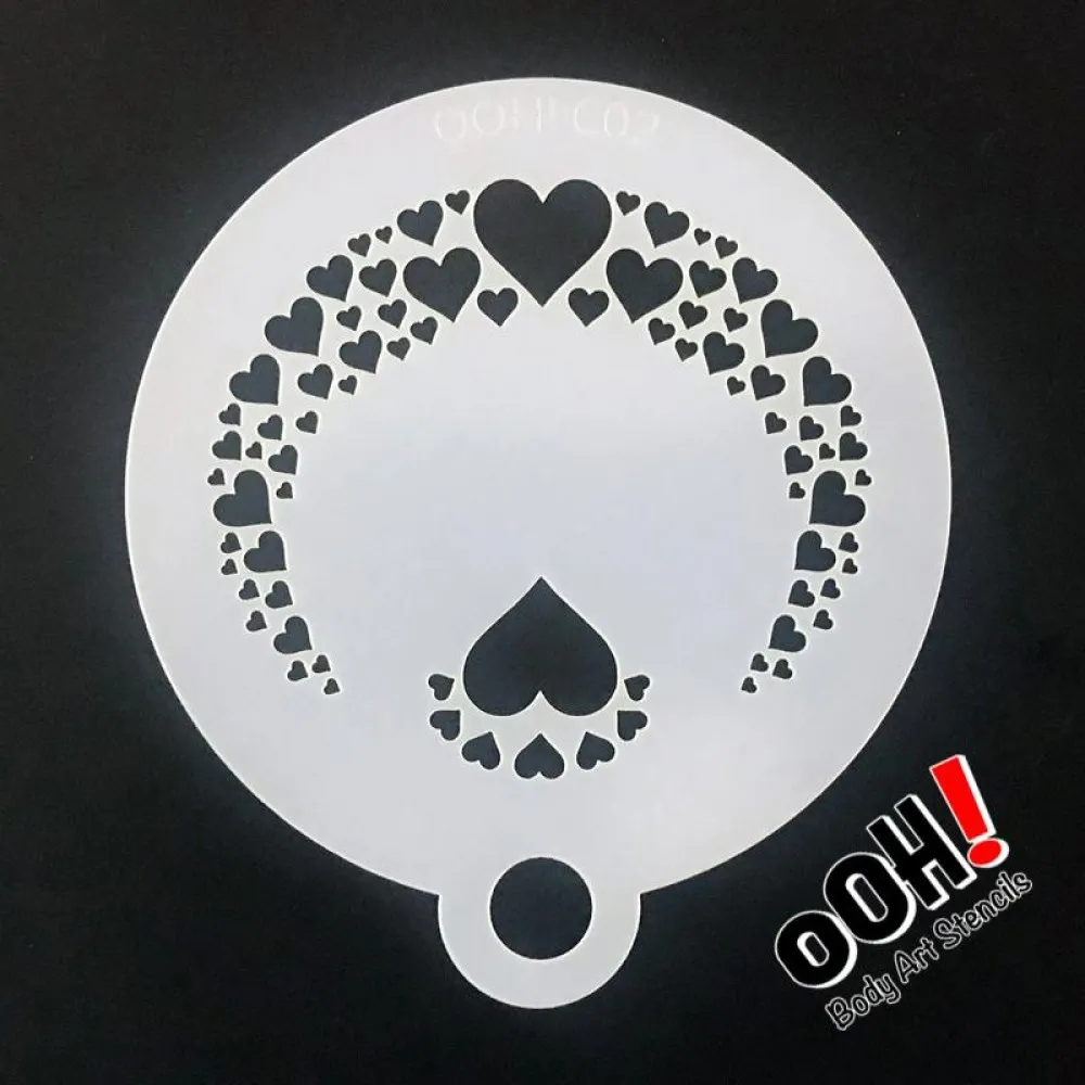 Ooh Body Art Stencil Flip Heart